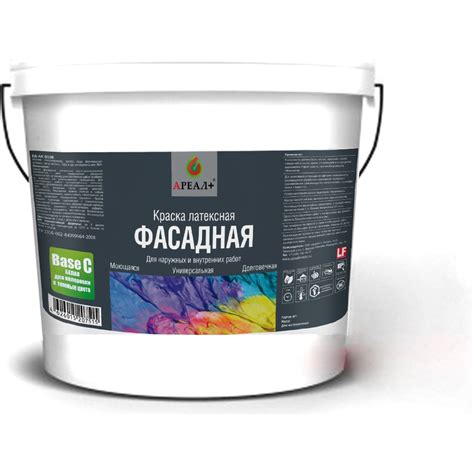 Латексная краска Ареал+ ВД-АК 0106 Фасадная C BASE 1 л А-033 - выгодная ...