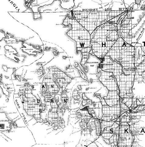 Puget Sound Map Vintage Blueprint Map Print Poster By TheMapShop