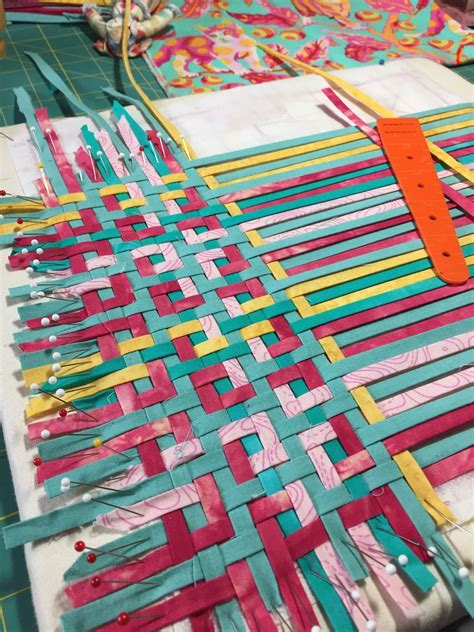Weaving Fabric Strips Mulberrypatchquilts Fabric Strips Weaving