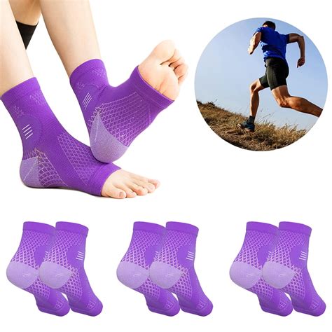 3pairs Neuropathy Socks Peripheral Neuritis Compression Toeless Foot Sleeves Ankle Goutplantar