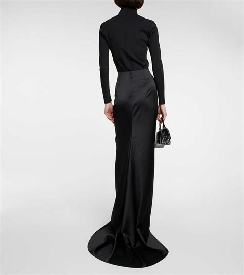 Balenciaga Satin Maxi Skirt Balenciaga