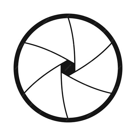Premium Vector Camera Shutter Aperture Icon In Simple Style On A White Background