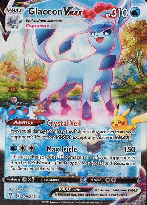 2021 Pokemon Sword And Shield Evolving Skies Full Artglaceon Vmax 209