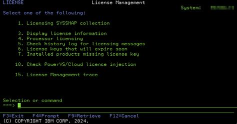 QMGTOOLS License Management Menu