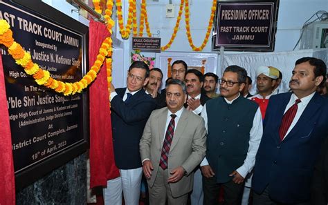 Chief Justice Inaugurates Fast Track Court Jammu Daily Excelsior