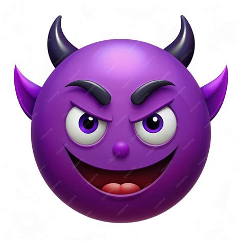 Purple Devil Emoji Premium Ai Generated Image