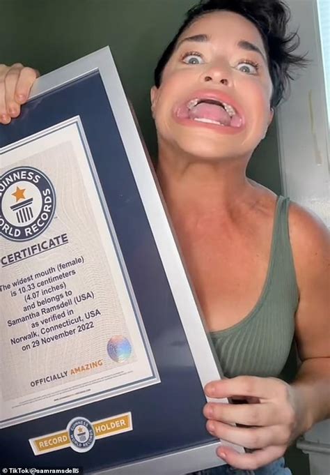 Woman 33 Who Won The Guinness World Record For Largest Mouth Reveals