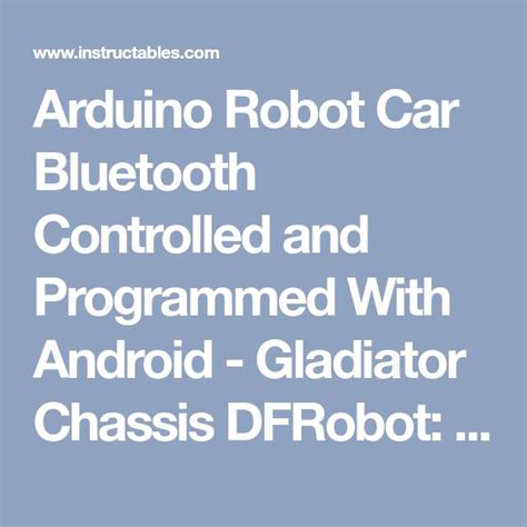 Arduino Robot Car Bluetooth Controlled And Programmed With Android