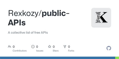 Github Rexkozypublic Apis A Collective List Of Free Apis