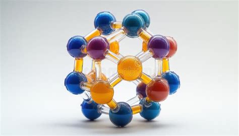 Molecular Structure Model Showcasing The Building Blocks Of Matter In A Vibrant Arrangement