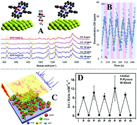 A Schematic Illustrations Of The Reversibility Of The Co Sensor Sers