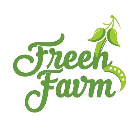 Logo Design For Fresh Farm Vibrant Green Peas With Elegant Fresh Farm