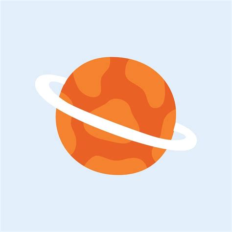 Vector Saturn Planet With Rings Collection Planets Of Solar System