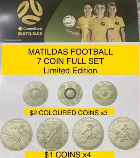 MATILDAS Coins Complete Set Of All Three Coloured Coins IN HAND PicClick AU