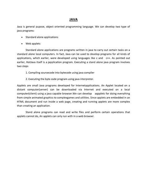 Java 1 Java Java Java Is General Pupose Object Oriented