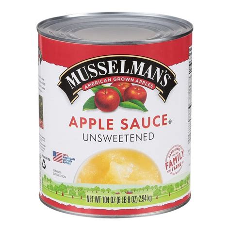 Musselmans Natural Unsweetened Applesauce 10 Can