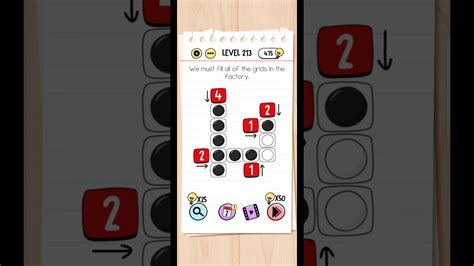 Brain Test Brain Test Level 213 We Must Fill All Of The Grids In The