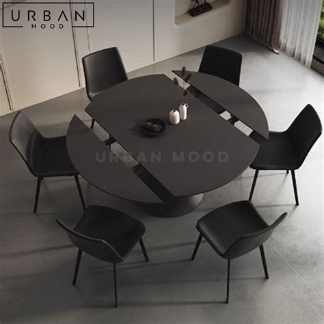 Kler Extendable Sintered Stone Round Dining Table Urban Mood