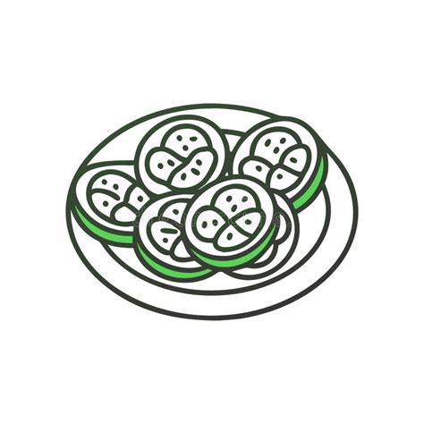 Tasty Sliced Cucumbers With Vinegar Stock Vector Illustration Of Tasty Sandwich 356288127