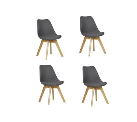 Someones In A Makro Kc Furn Eames Padded Dining Chairs Set Of 4 Grey
