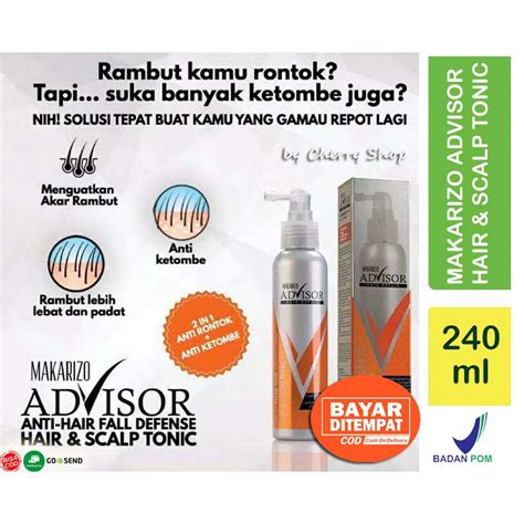 Jual ML Makarizo Advisor Hair Scalp Tonic ML Menebalkan Perawatan Rambut Rontok