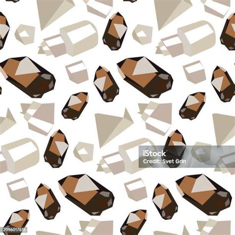 다채로운 멋진 보석 크리스탈과 완벽 한 패턴 보석 크리스탈 다이아몬드 벡터 배경입니다 직물과 종이 만화 그림에 인쇄 연기가 자욱한 규암과 아셀렌나이트 자다 0명에 대한 스톡