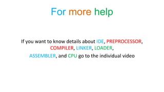 Steps For C Program Execution PPT