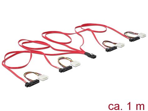 Cablu Mini SAS 36 Pini SFF 8087 La 4 X SAS 29 Pini SFF8482 1m Delock 83146