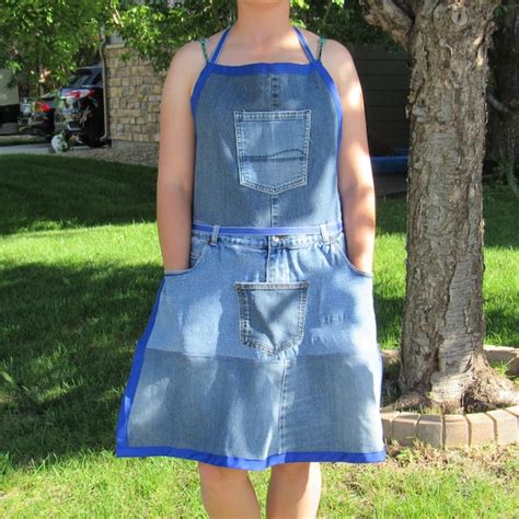 Jean Apron Etsy