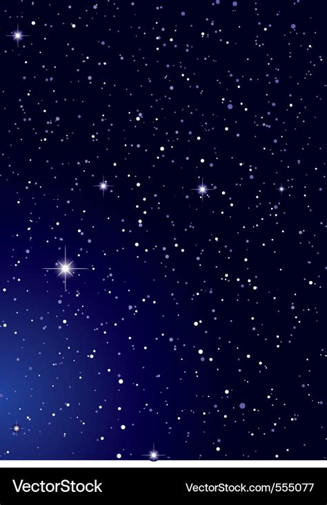 Dark Nights Sky With Stella Galaxy And Twinkle Sta