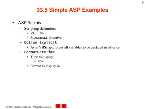 Ppt Chapter 33 Active Server Pages Asp Powerpoint Presentation