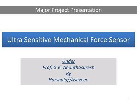 Micro Newton Forcesensor Iisc Cpdm Pdf