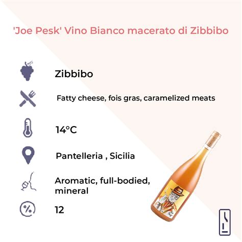 Joe Pesk Vino Bianco Macerato Di Zibbibo Igt Terre Siciliane Onwine