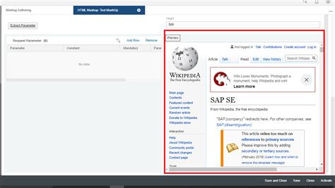create a html mashup and display it under a custom sap community