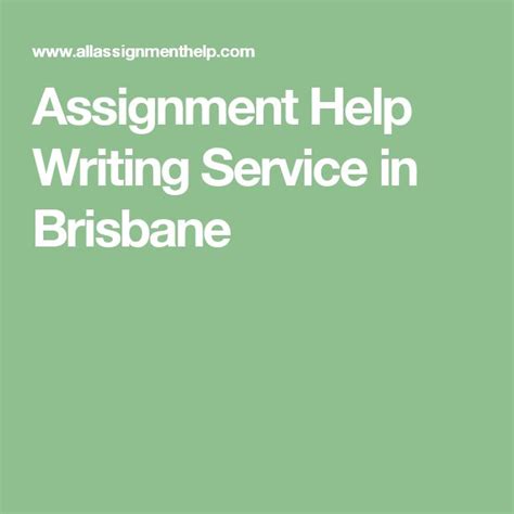 Assignment Help Writing Service In Brisbane