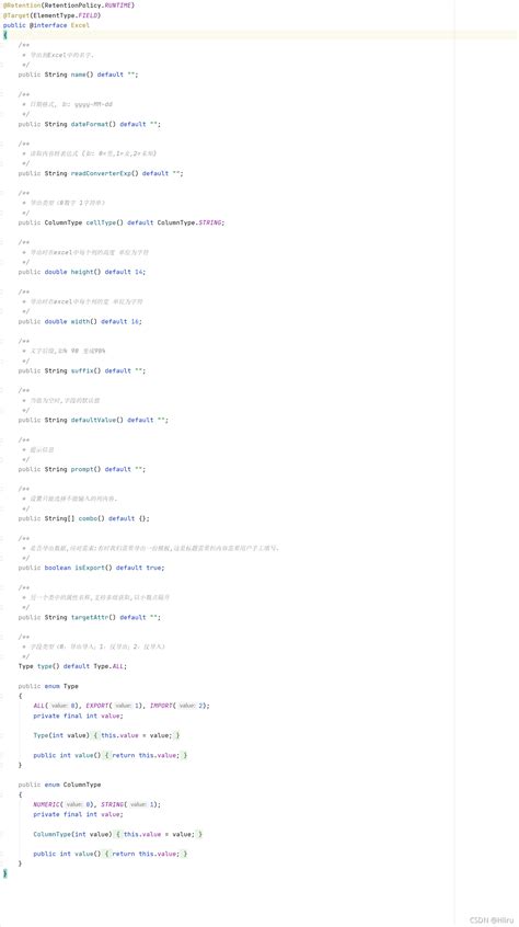 自定义导出excel数据注解ruoyi Excelutil自定义列名称 Csdn博客