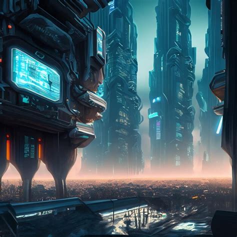Premium Ai Image A Cyber City