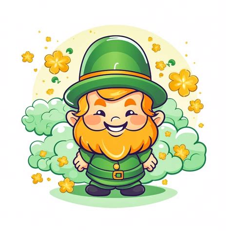 Premium Photo Cute Leprechaun Girl With Shamrock And Coin