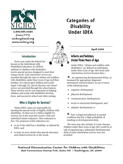 Categories Of Disability Under Idea Autism Special Education