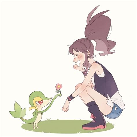Hilda And Snivy Pokemon And 1 More Drawn By Himehimetya105 Danbooru