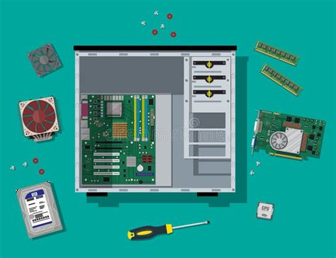 Assembling Computer Stock Illustrations 511 Assembling Computer Stock