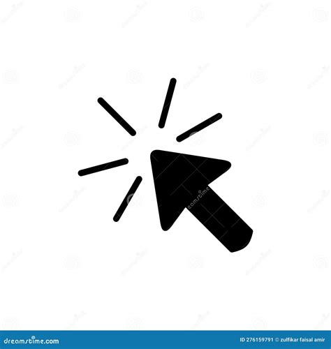 Click Icon Cursor Icon Vector Pointer Sign Stock Vector