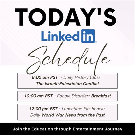 Daily Linkedin Schedule