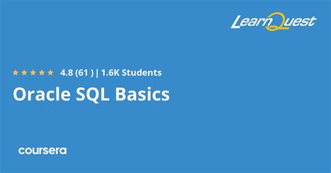 Oracle SQL Basics Coursera