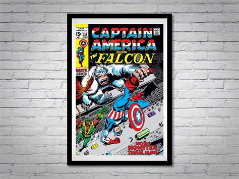 Captain America And Falcon Issue 135 Comic Book Poster Etsy