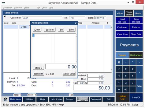 Utilities Menu Calculator [f5]