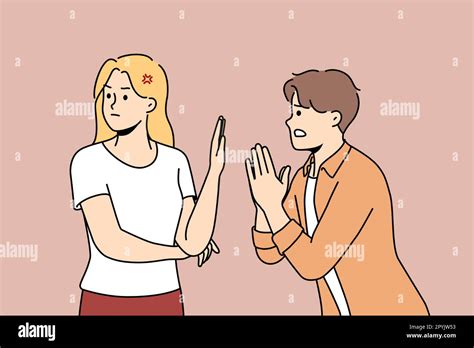 Man Ask Woman For Forgiveness Stock Photo Alamy