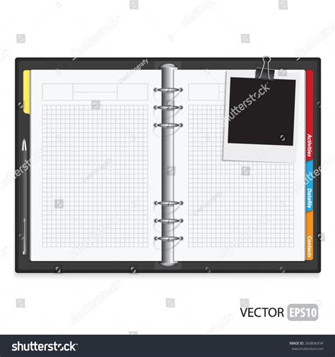 Realistic Notepad Vector Stock Vector Royalty Free 260896934