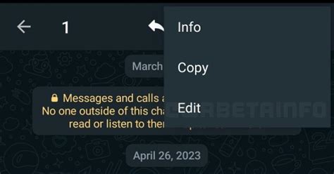 Whatsapp Testing Edit Message Feature On Android Sg