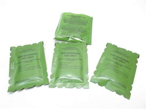 Rsdl 3 Pack Reactive Skin Decontamination Lotion Decon Packets Jslist Nbc Kit Centex Tactical Gear